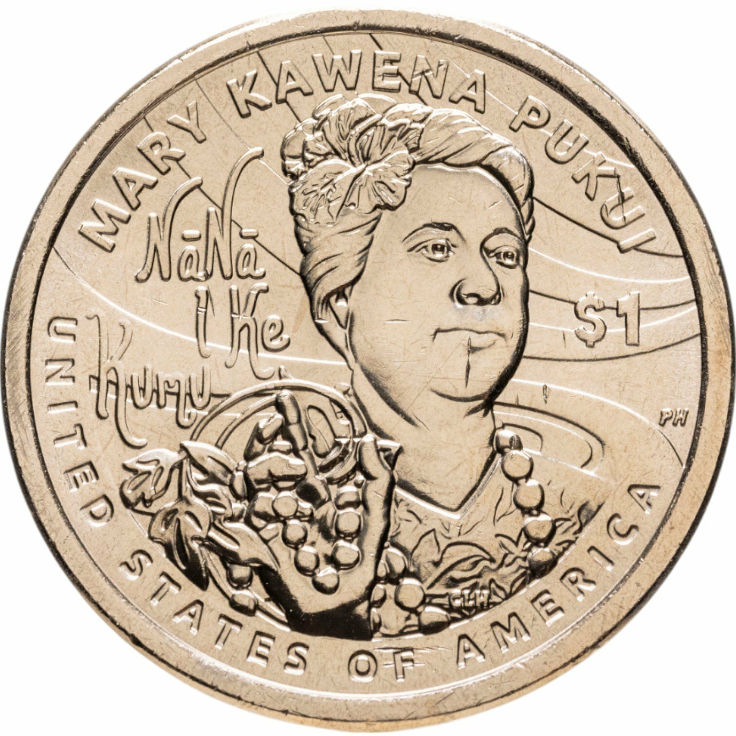 США 1 доллар dollar D 2025 "Коренные Американцы - Мэри Кавена Пукуи", Медь, в сохранности UNC