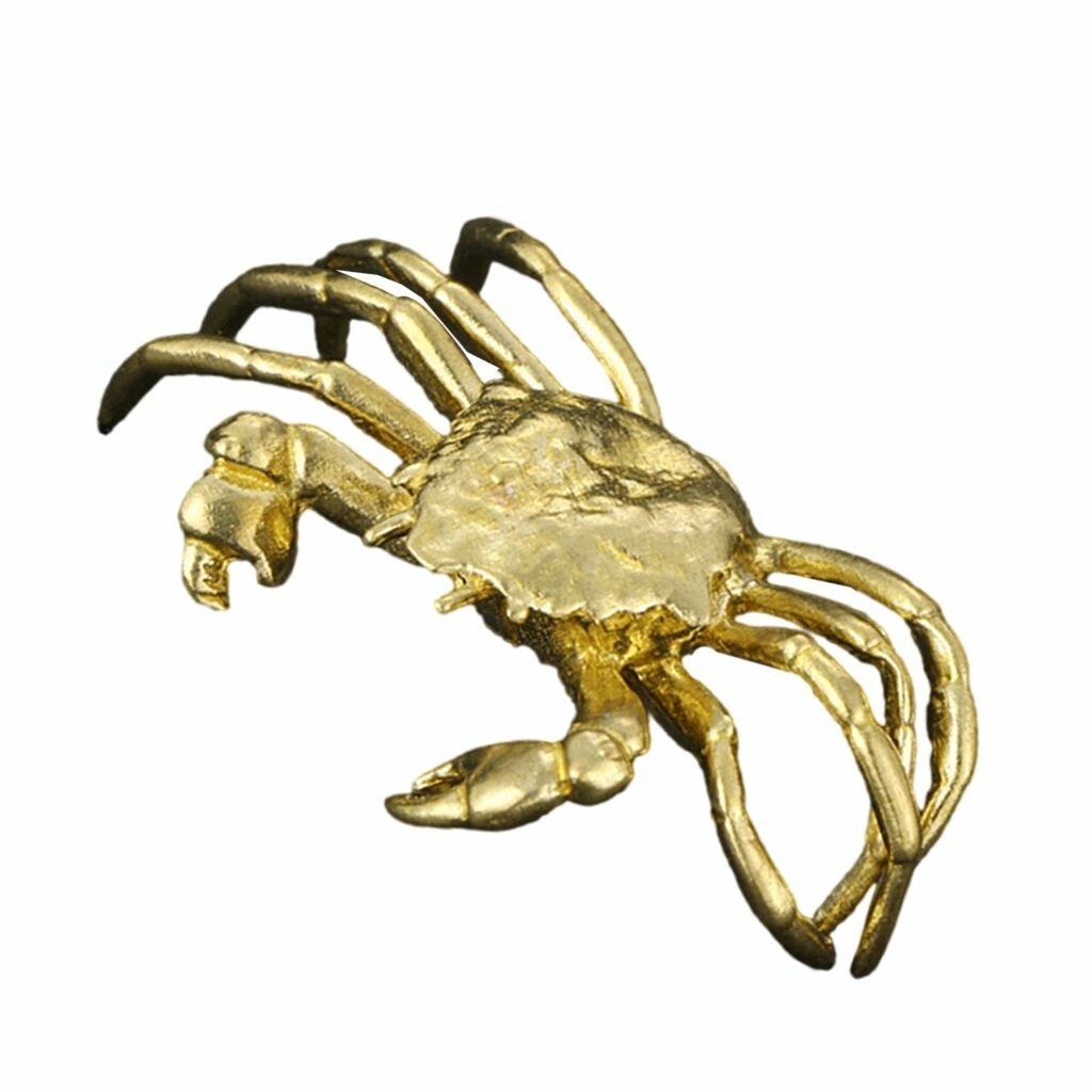 Яркая латунная статуэтка краба-Стиль 1 яркий цвет