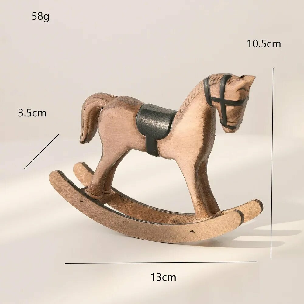 Статуэтка лошади-качалки, поделки из дерева, украшение рабочего стола в гостиной