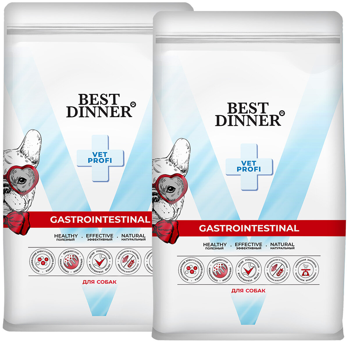 Корм сухой Корм сухой Best Dinner Vet Profi Gastrointestinal Low Fat диетический для взрослых собак всех пород при заболеваниях желудочно-кишечного тракта, 2 кг х 2 шт