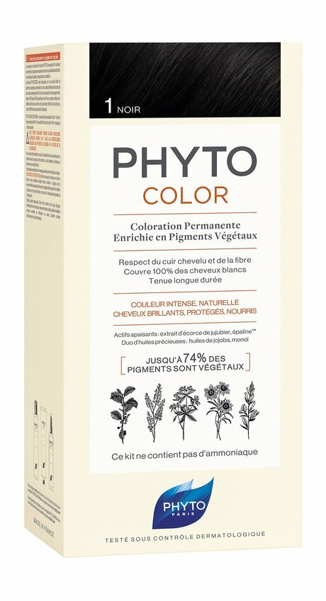 Phyto 1 Phytocolor Noir Перманентная крем-краска для волос c растительными пигментами | 1 черный 112мл