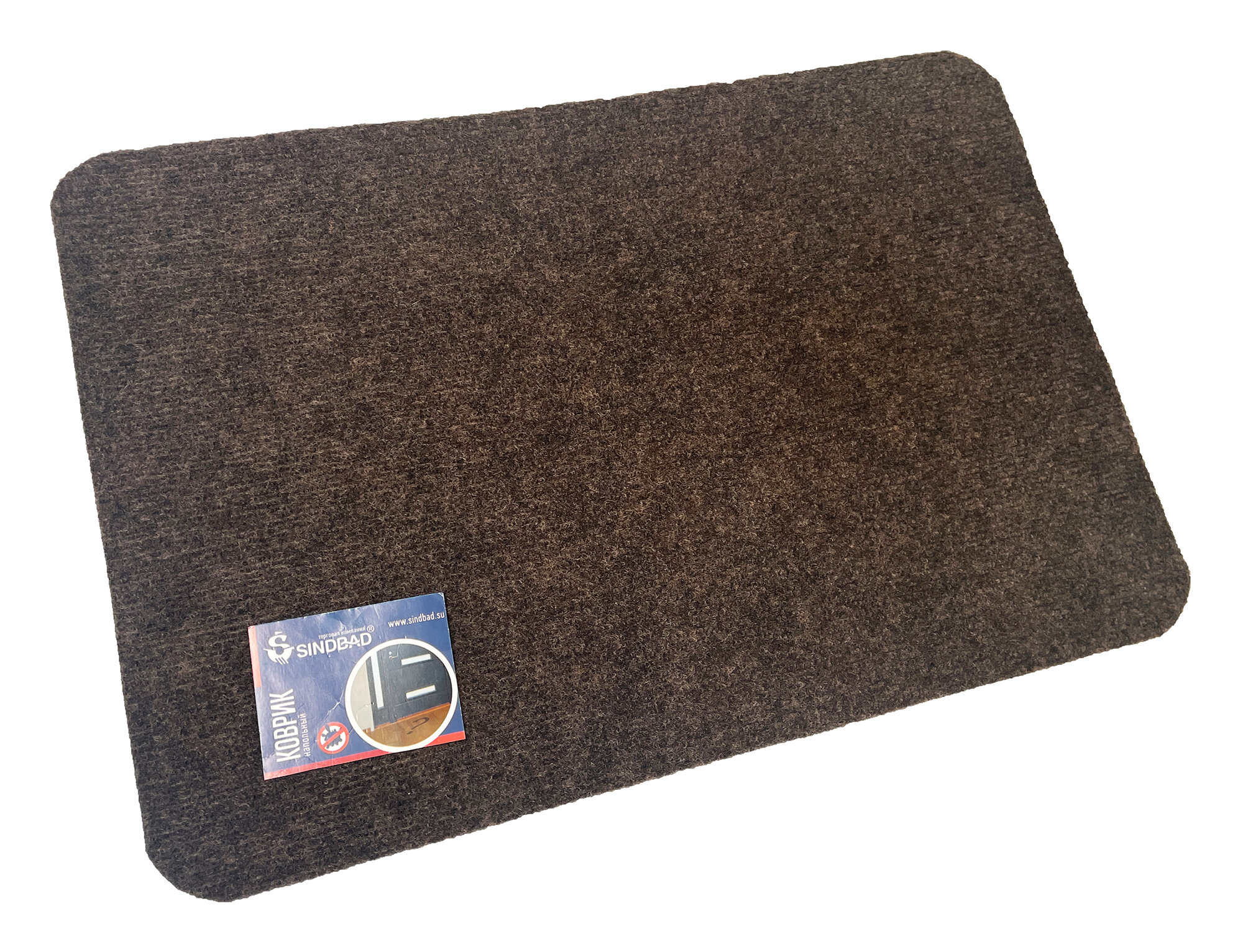 Коврик д/прихожей 35*55см СБ Soft/коричневый SD235