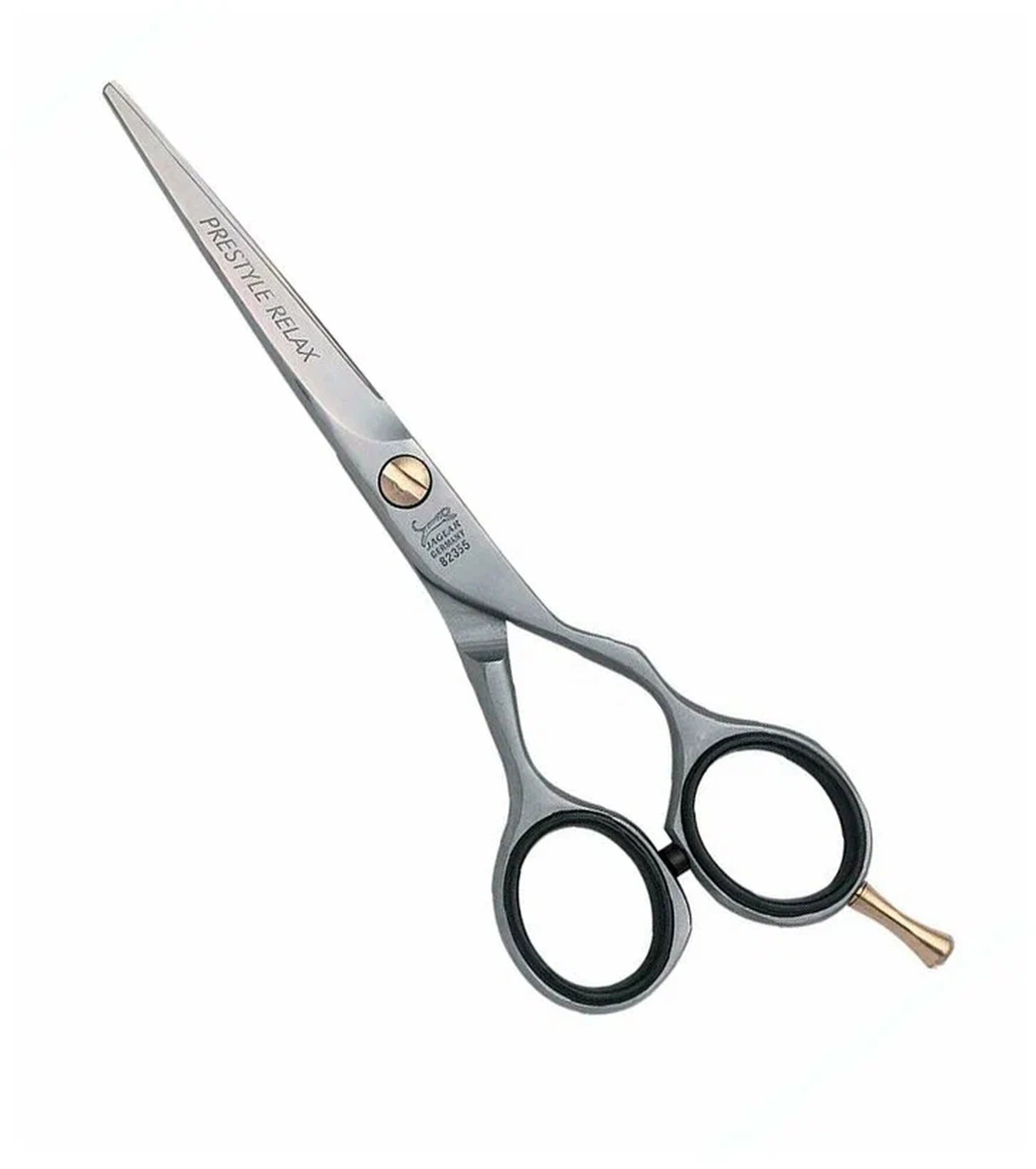 Ножницы Jaguar Pre Style Relax, для стрижки волос, эргономичные, прямые, серые