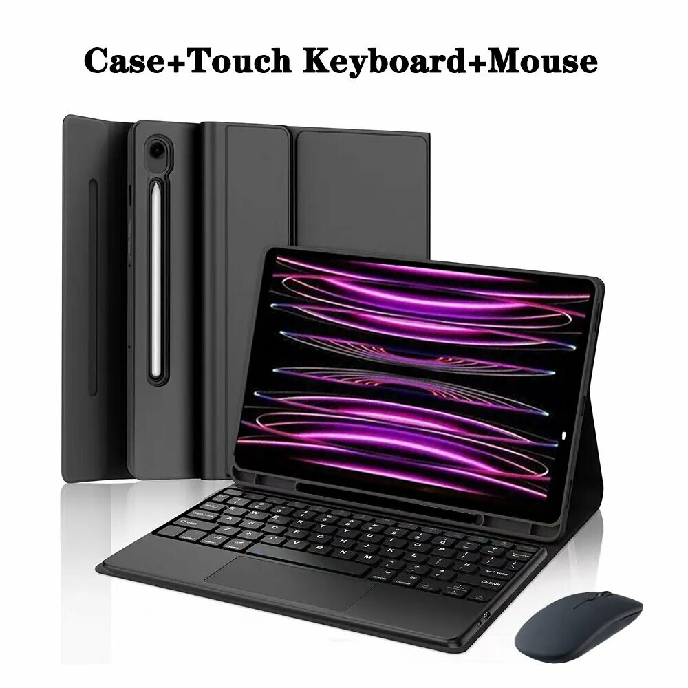 Чехол для планшета Samsung Galaxy Tab S10 Plus 12.4 дюймов, Чехол для планшета Samsung Galaxy Tab S10 +12.4 дюймов, русская клавиатура