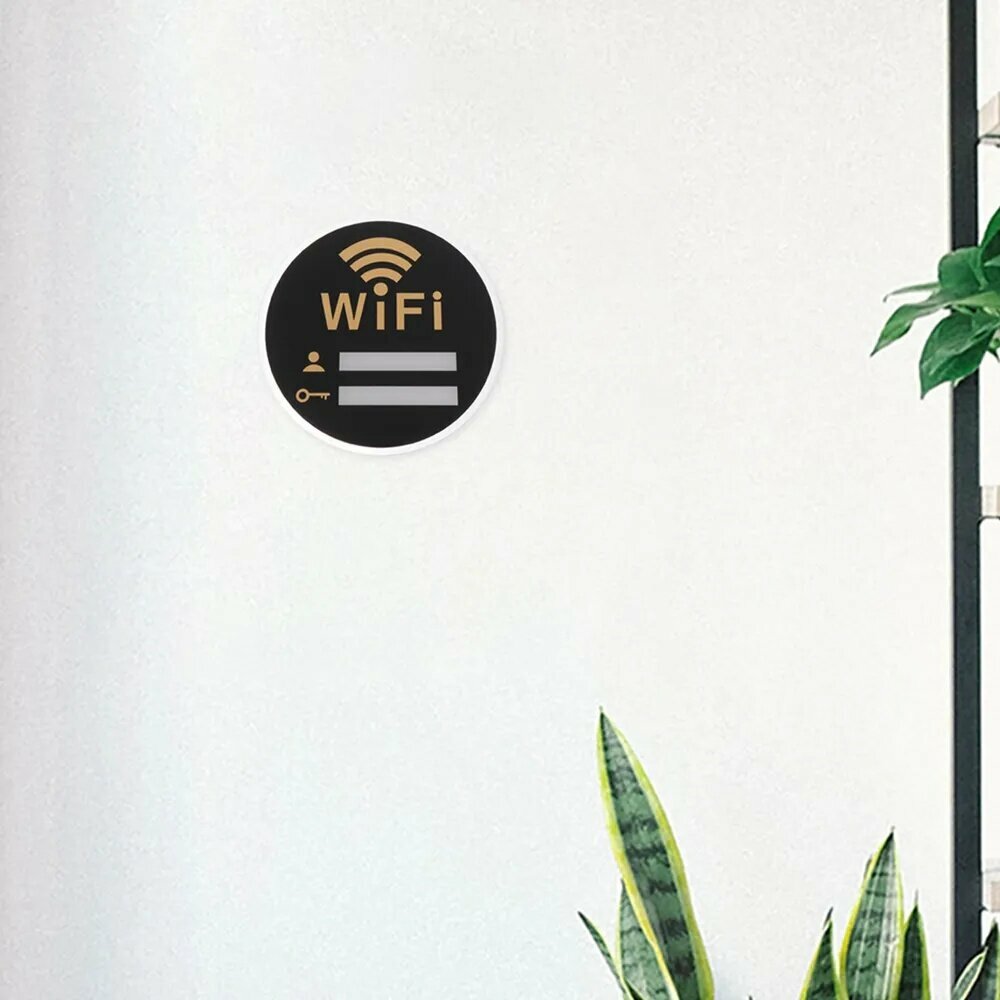 Табличка Для Стены Из Акрила С Паролем WiFi 1 Штука