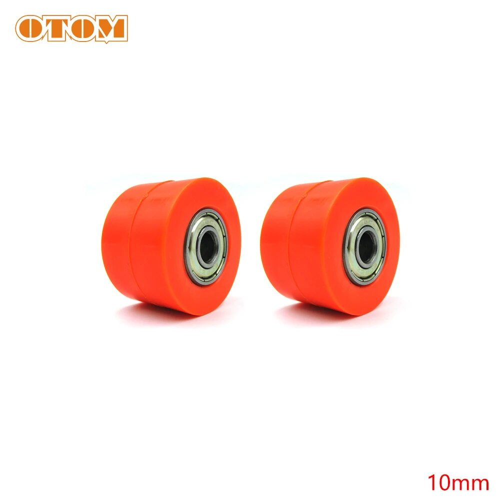 Роликовый шкив OTOM, натяжитель колеса для уличного велосипеда, эндуро, мотоцикла, мотокросса, CRF, 8 мм, 10 мм, 2 шт. Оранжевый, 10mm Orange