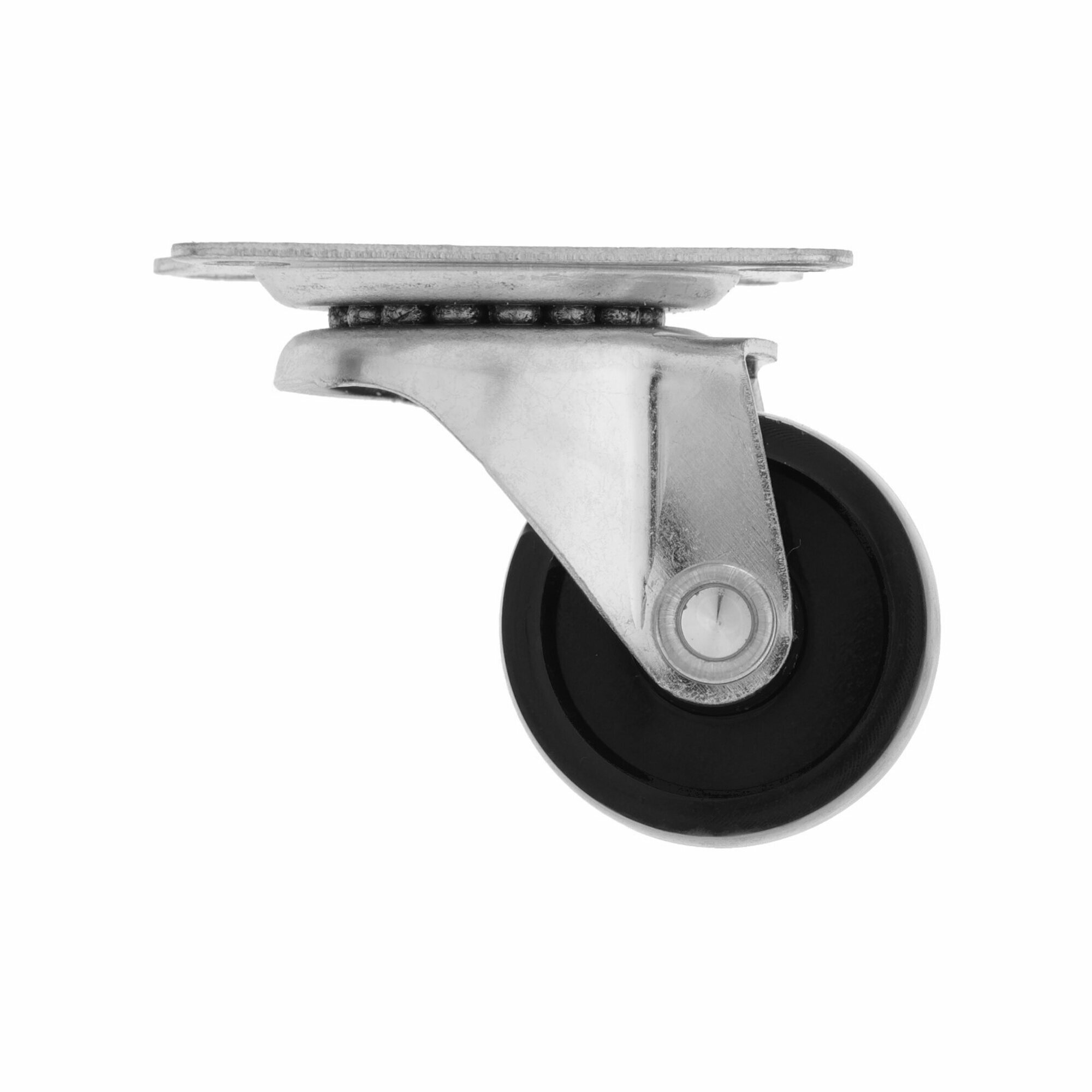 Колесо мебельное Тундра, на площадке, металл, пластик, диаметр 25 мм, набор 4шт