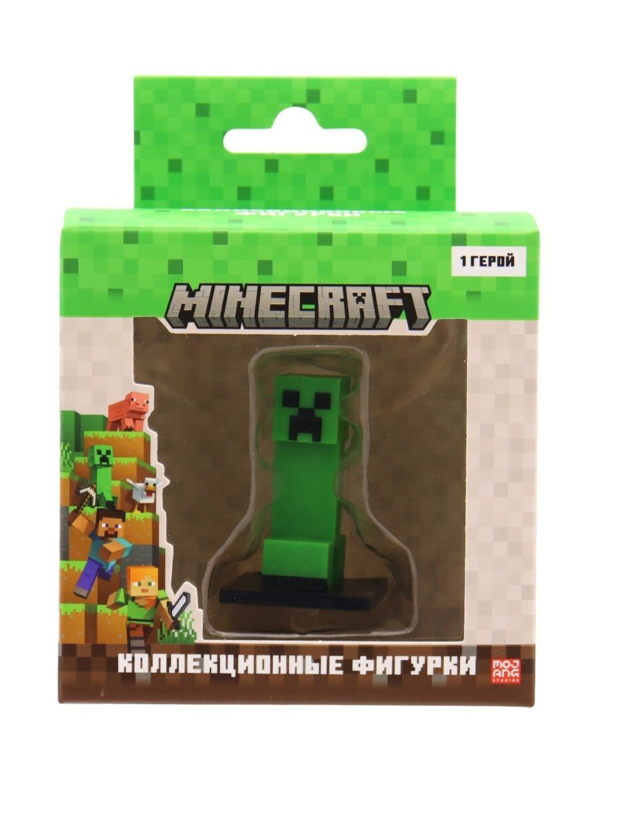 Коллекционная фигурка Minecraft Зелёный крипер (MC2012B)