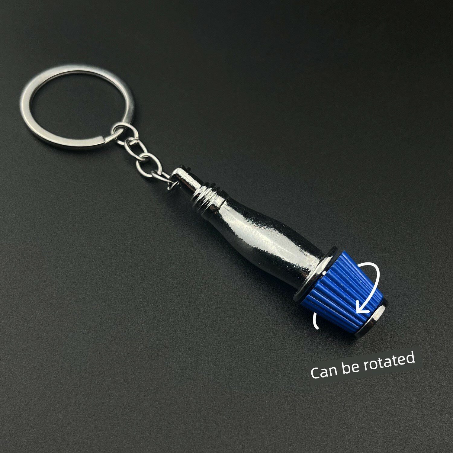 Металлический ключен с грибовидной головкой и турбинным впуском, синий цвет, прочный ключ-кольцо для сумок и рюкзаков