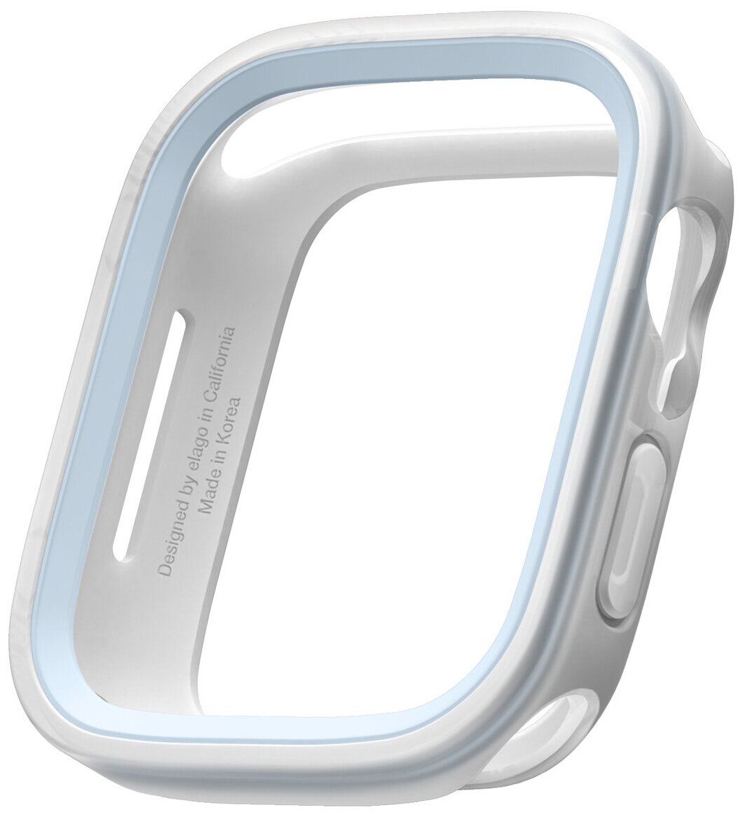 Elago для Apple Watch 44/45 mm чехол DUO case Clear/Light blue