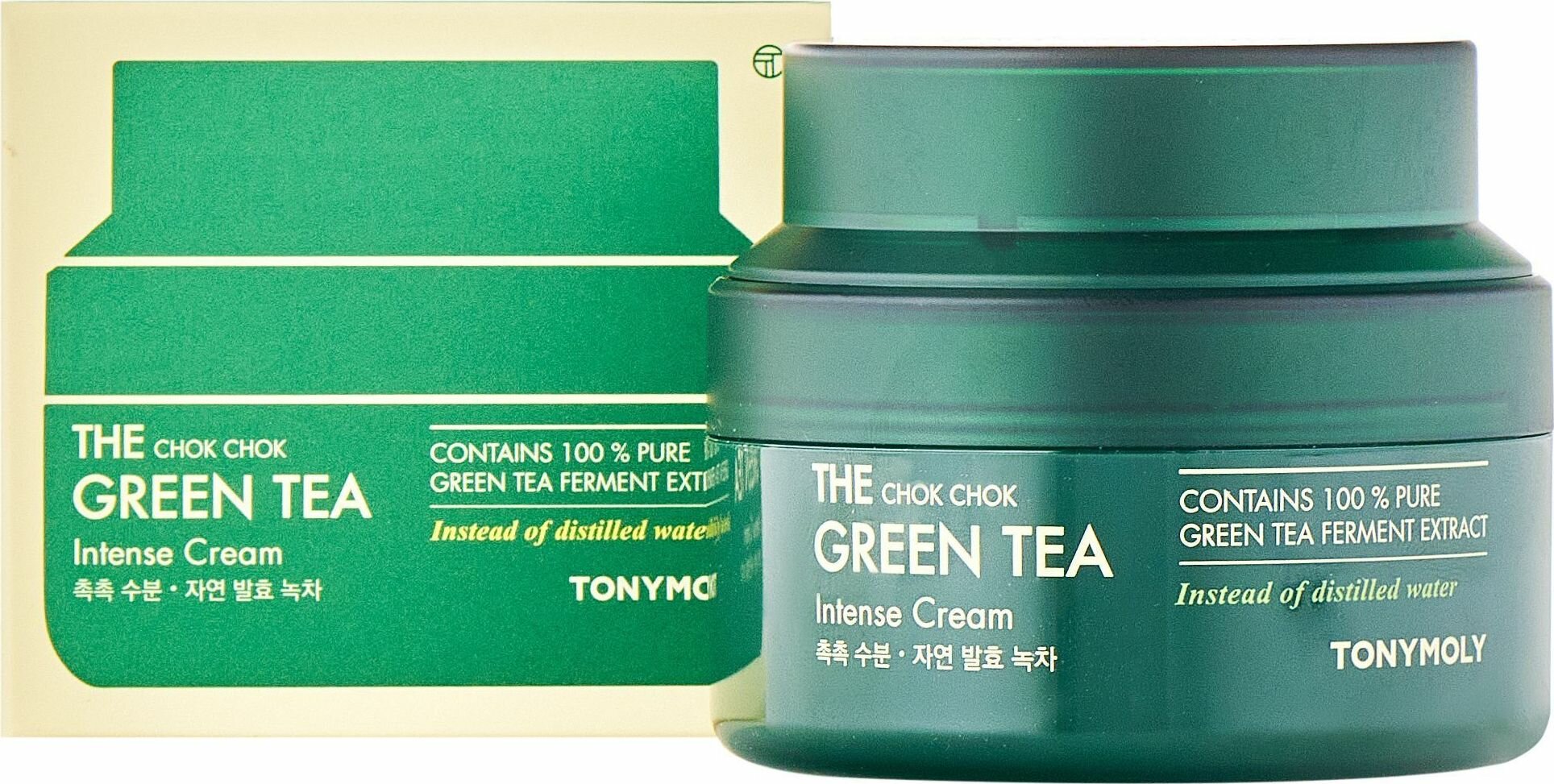 TONYMOLY / Тонимоли The Chok Chok Green Tea Intense Cream Крем для лица интенсивный увлажняющий, для всех типов кожи, с экстрактом зеленого чая, 50мл / корейская косметика