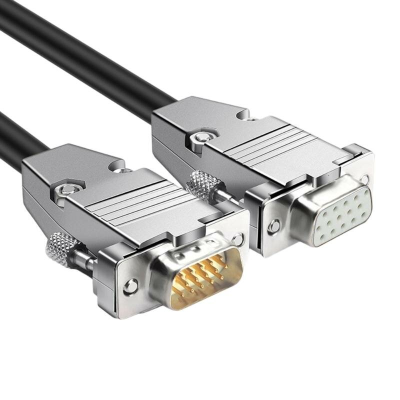 VGA-кабель D-Sub, 15 контактов, 1,5 м, Мужчина женщине