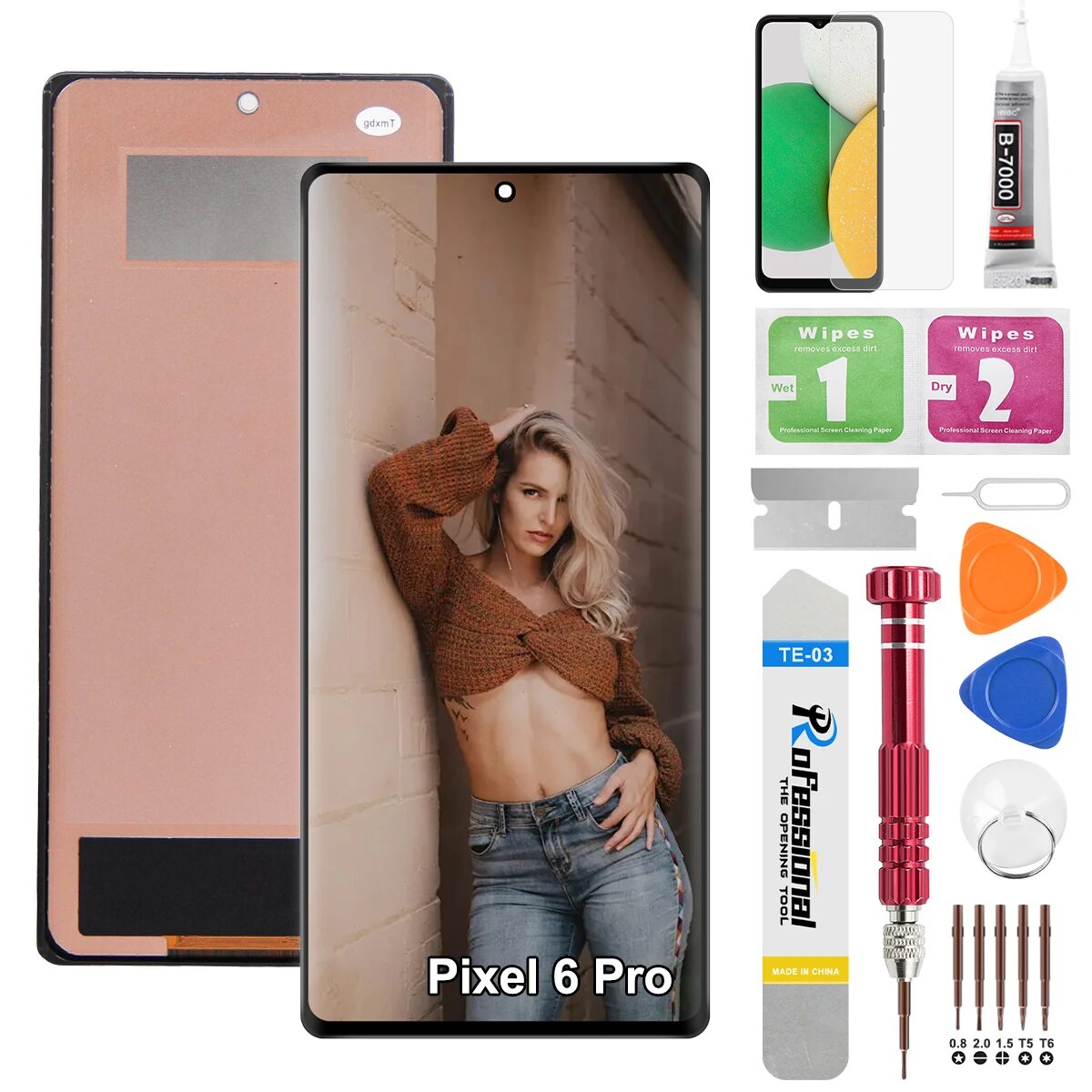 6,7 'для Google Pixel 6 Pro для AMOLED Google Pixel 6 Pro GLUOG, G8VOU TFT Black no Frame