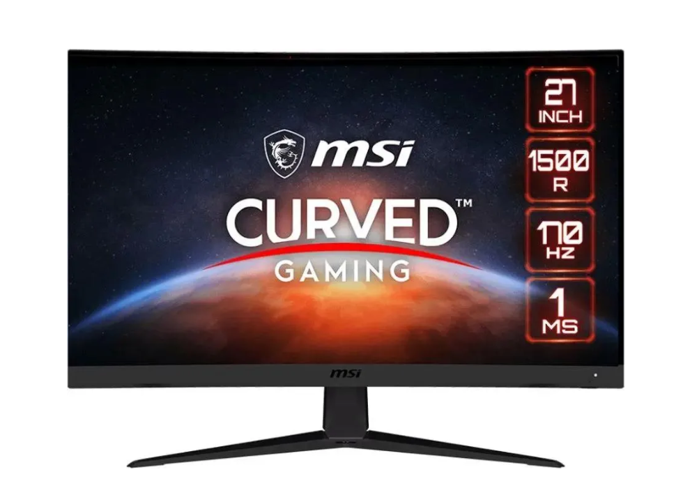 Игровой монитор изогнутый MSI 27" G27C5 E2 черный VA LED 1ms 16:9 HDMI полуматовая 250cd 178гр/178гр 1920x1080 170Hz FreeSync Premium DP FHD 6.3кг
