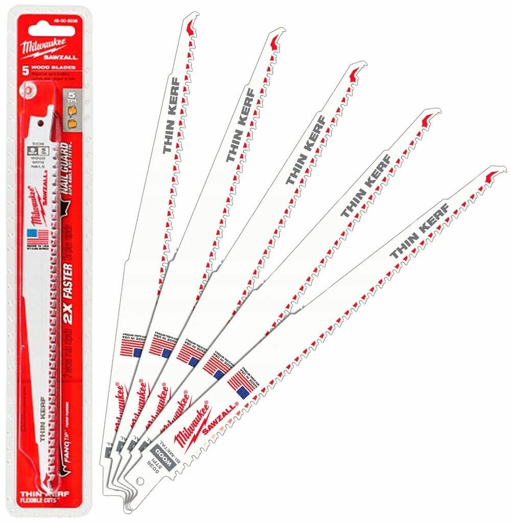 Полотно демонтажное THIN KERF дерево с гвоздями Bi-Met, Co MILWAUKEE