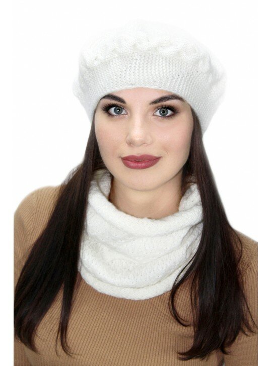 Берет Lemmex Комплект "Верити" берет+стойка-хомут для женщин