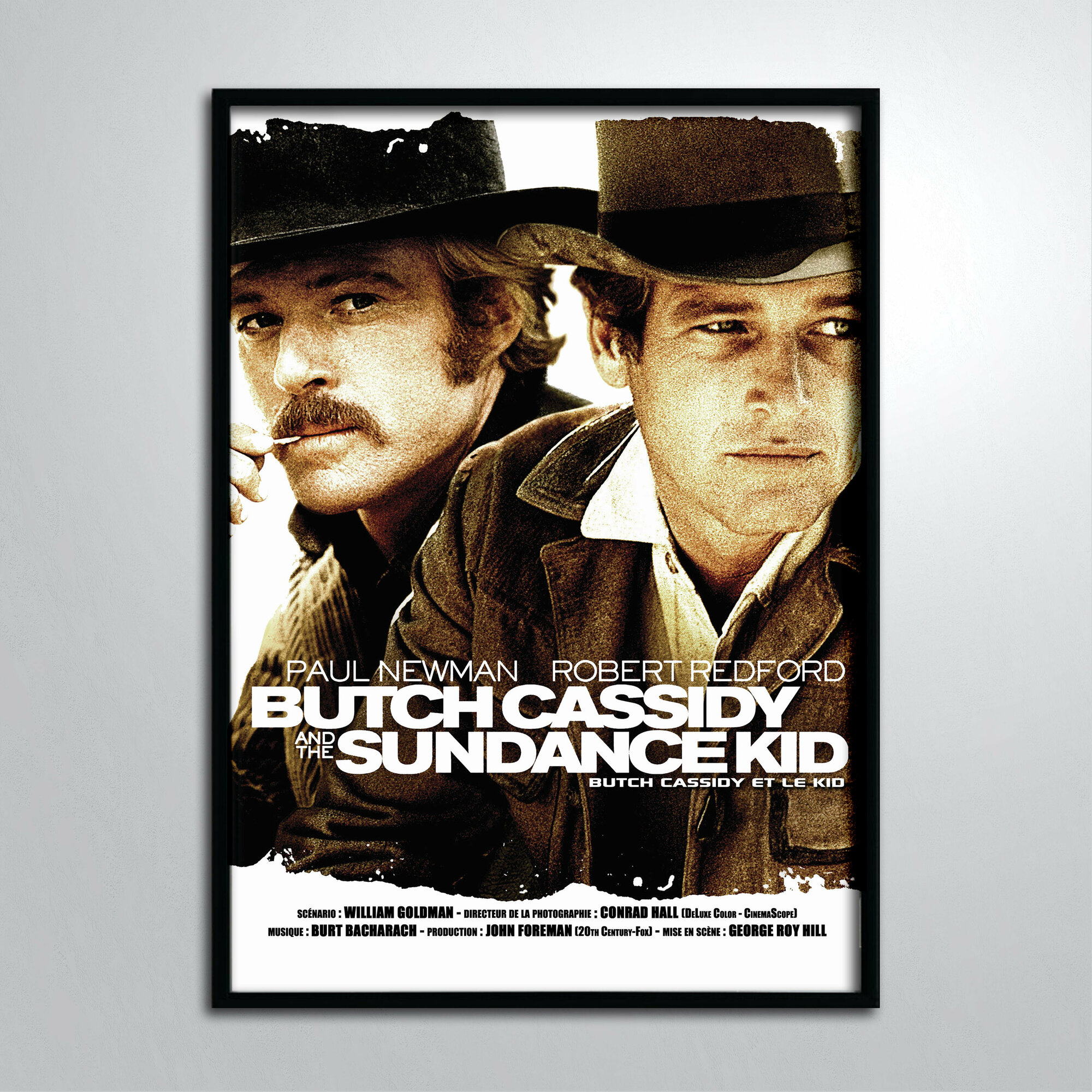 Постер в раме/Винтажный Плакат/Буч Кэссиди и Сандэнс Кид (1969) Пол Ньюман Роберт Редфорд Новый