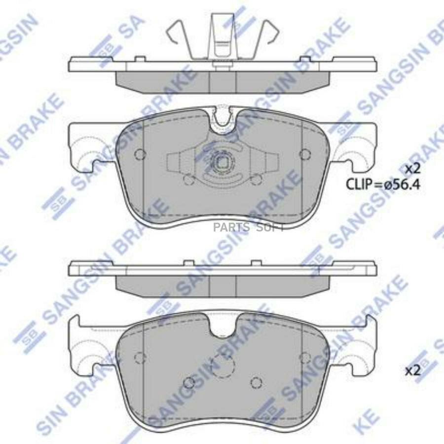 SANGSIN BRAKE SP4209 Колодки тормозные