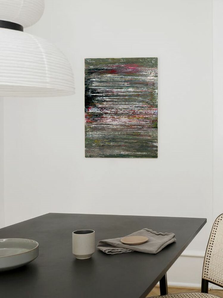 Авторская картина на холсте «Поздняя осень», 70х50 см, акрил на льняном холсте, абстракция