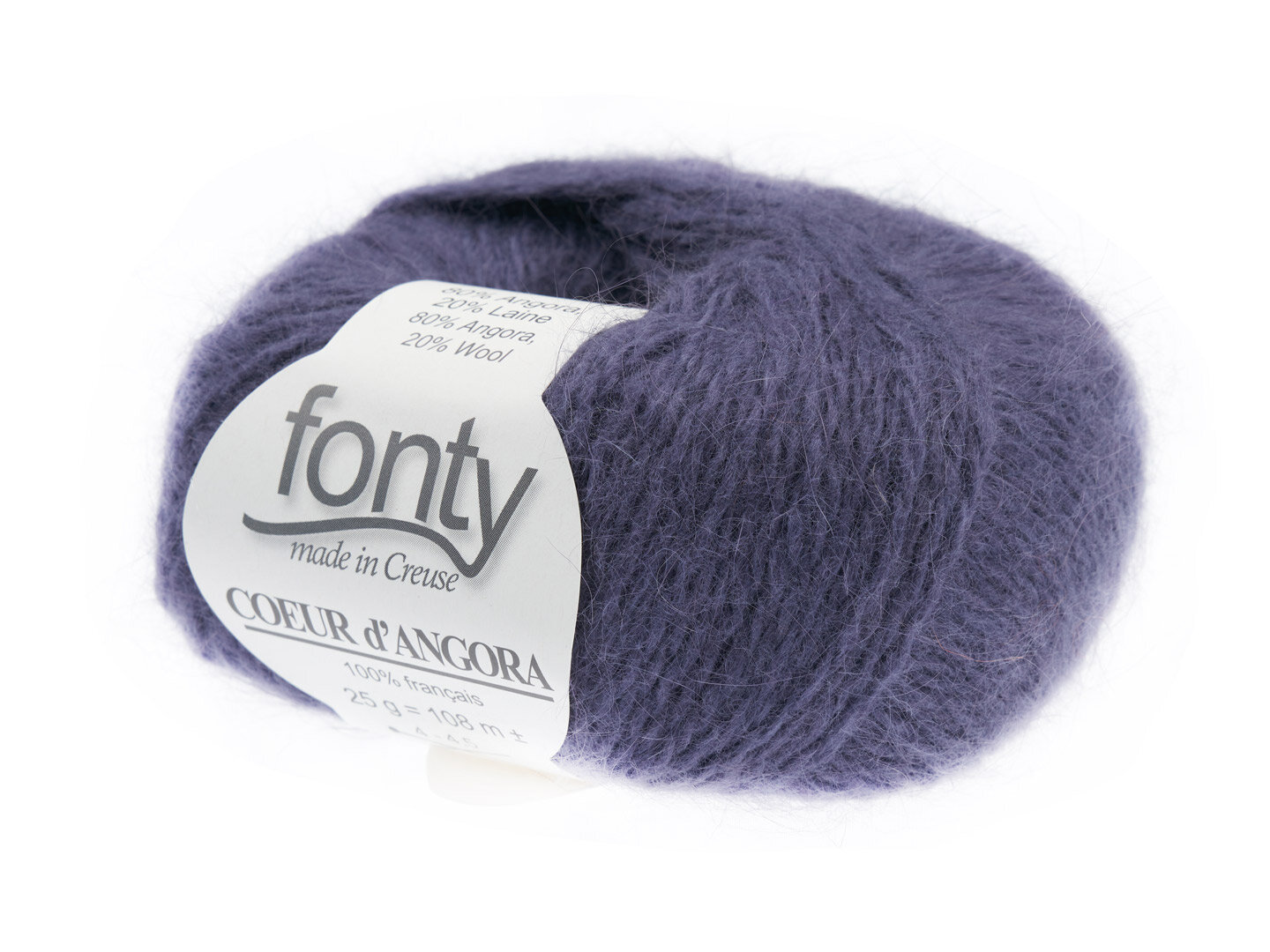 Пряжа Fonty Coeur d'Angora, 25г/108м, цвет 226, Артикул В21218, 80% французская ангора, 20% меринос