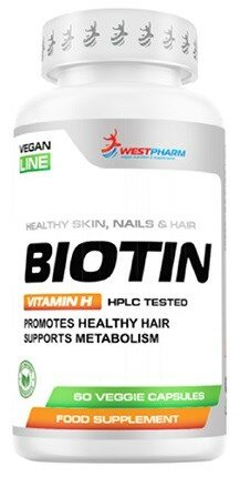 WESTPHARM Vegan Line Biotin 5000mсg (60капс)