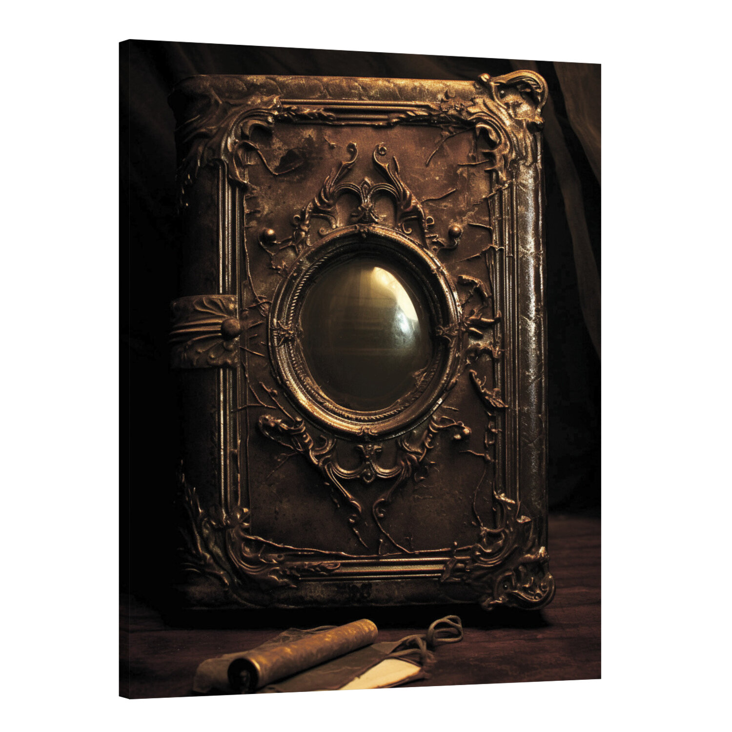 Интерьерная картина 50х70 "Гримуар: проклятое зеркало"