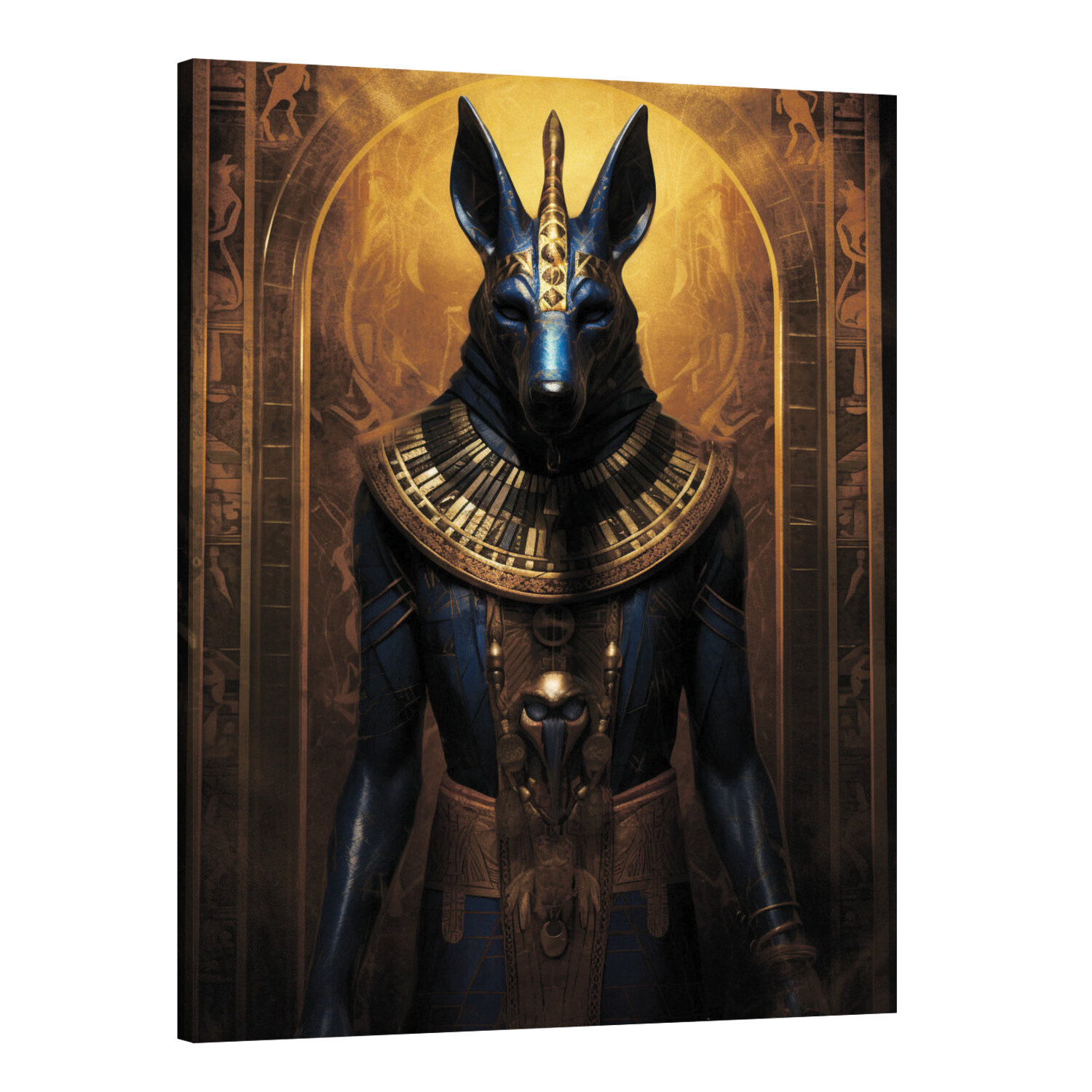 Интерьерная картина 50х70 "Анубис: страж между мирами жизни и смерти"