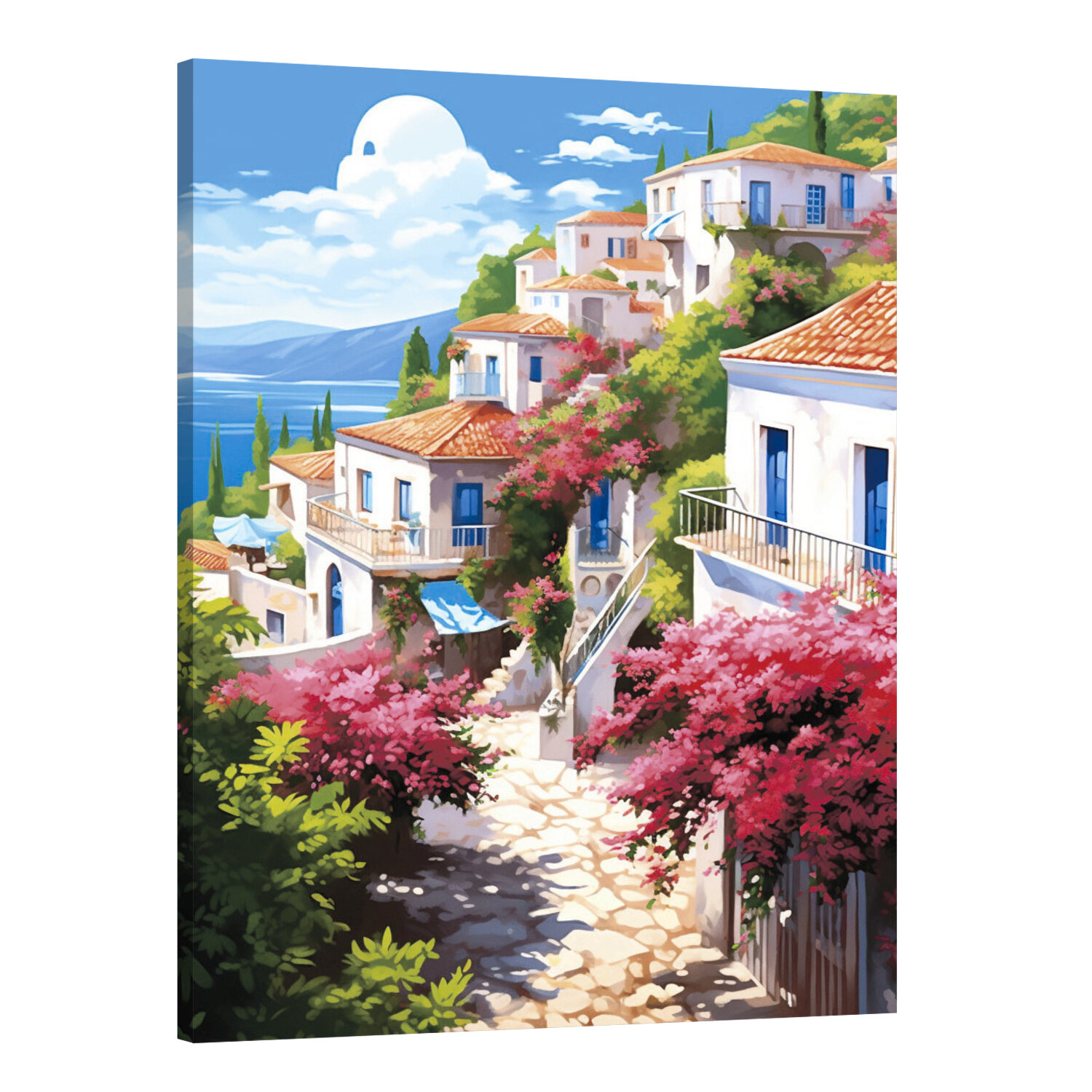 Интерьерная картина 50х70 "Солнечные краски Греции"