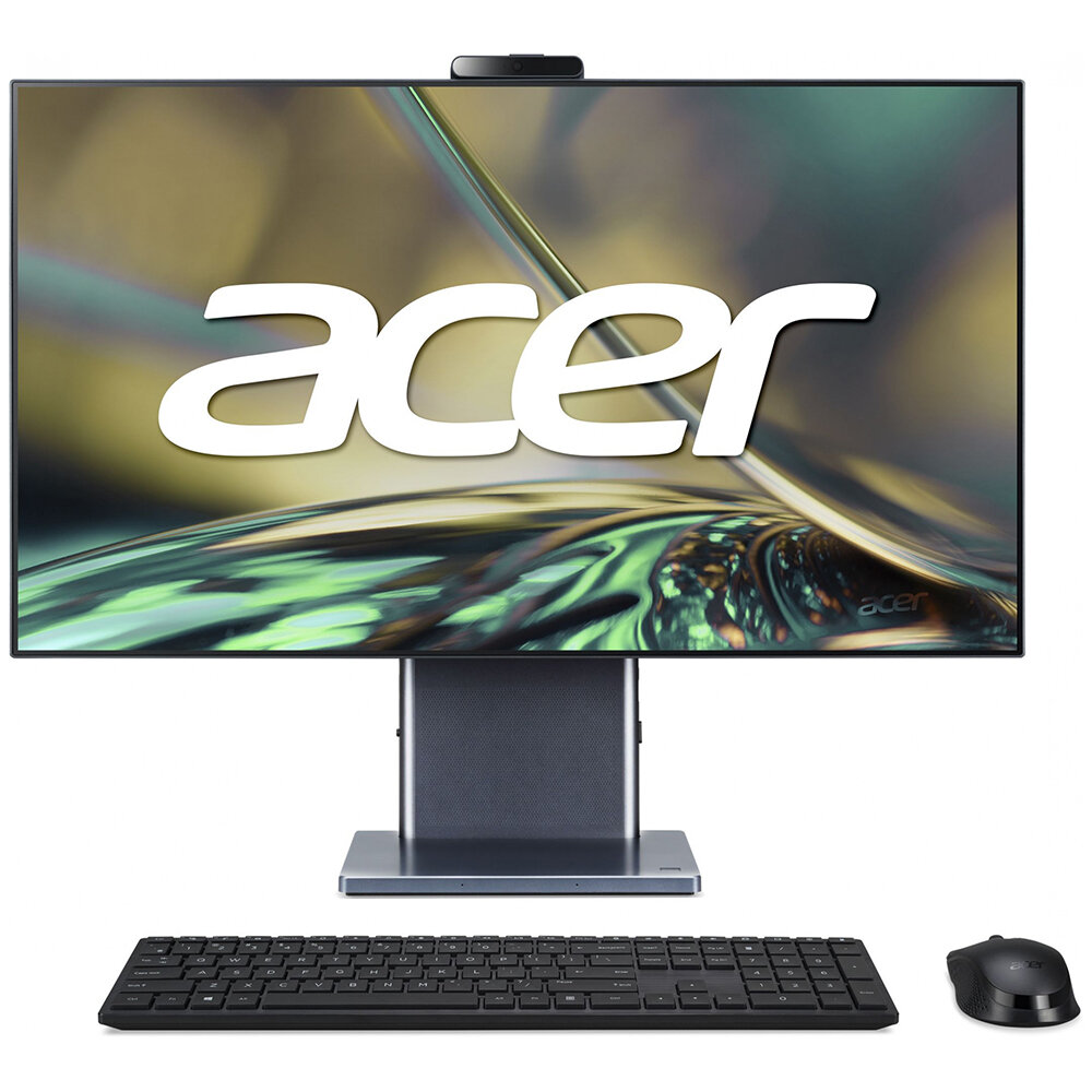 Моноблок Acer Aspire S27-1755 27" WQHD/i5 1240P/8Gb/SSD512Gb/Iris Xe CR Eshell, клав.+мышь серый DQ. BKDCD.001