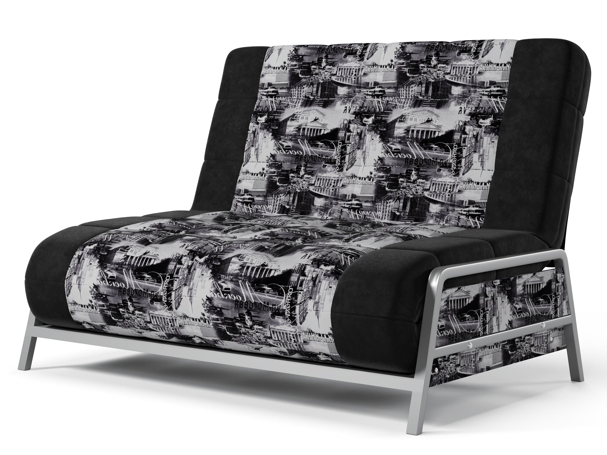Диван-тахта-шезлонг Acrobattico 140 City Prints Moscow 3-34 (145х85х95, СМ 140х200)