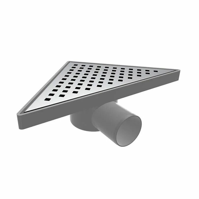 Душевой Трап Nova треугольный нержавека 20*20, выход боковой 50, 5523