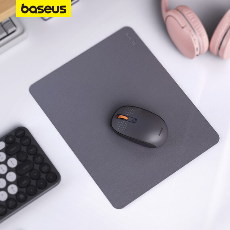Коврик для мыши Baseus Mouse Pad, Размер: 260 x 210 мм. Цвет: Темно-серый, Материал: Искусственная экокожа