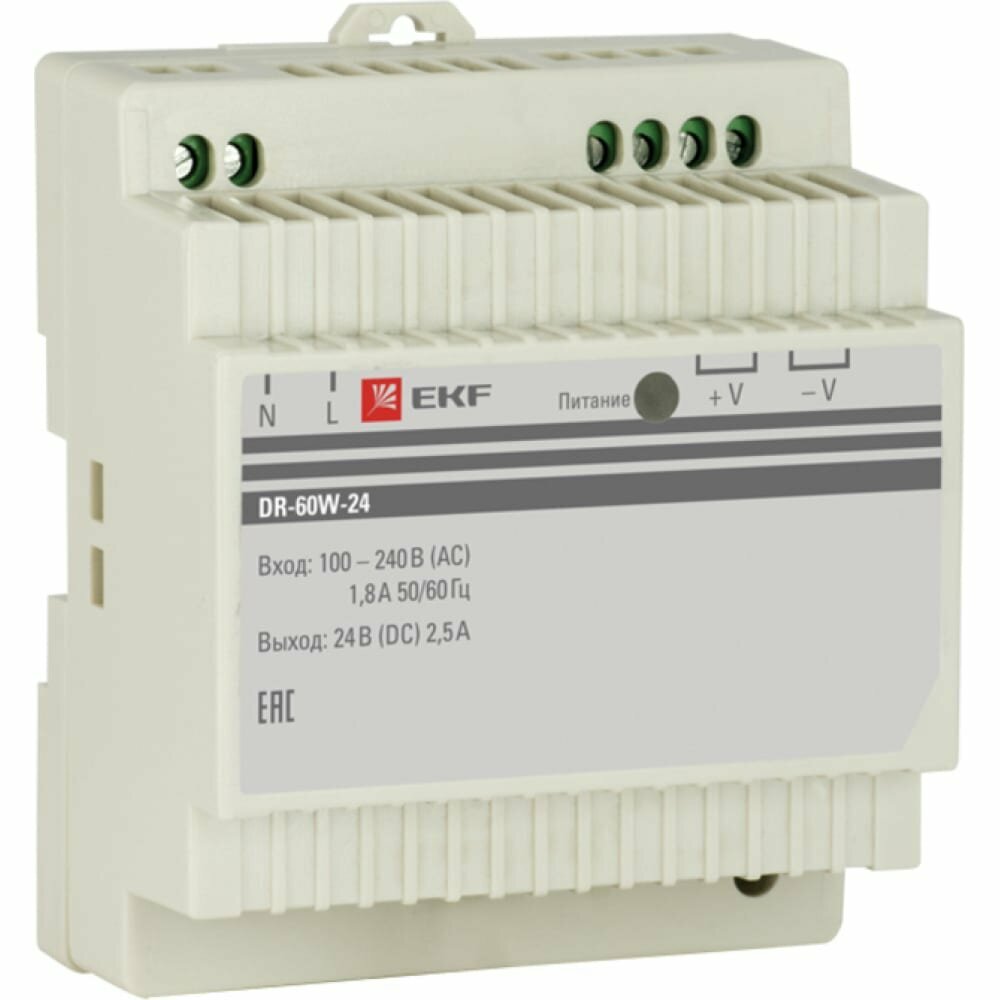 Блок питания EKF 24В PROxima dr-60w-24