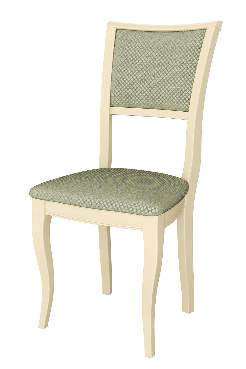 Стул алессия, массив бука, эмаль слоновая кость