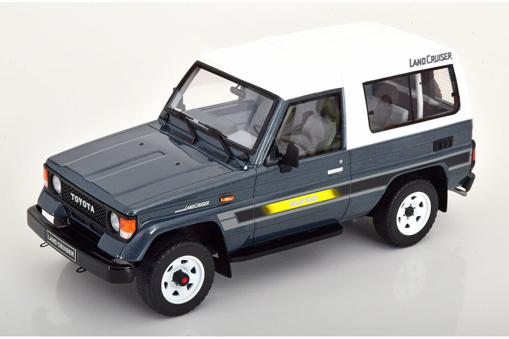 Модель коллекционная Otto Toyota land cruiser LJ73 turbo 1987 grey metallic white