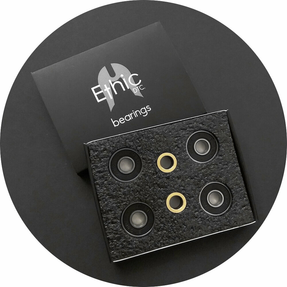Набор подшипников для трюкового самоката Ethic "Abec-9 Bearing Pack" 608RS - Black