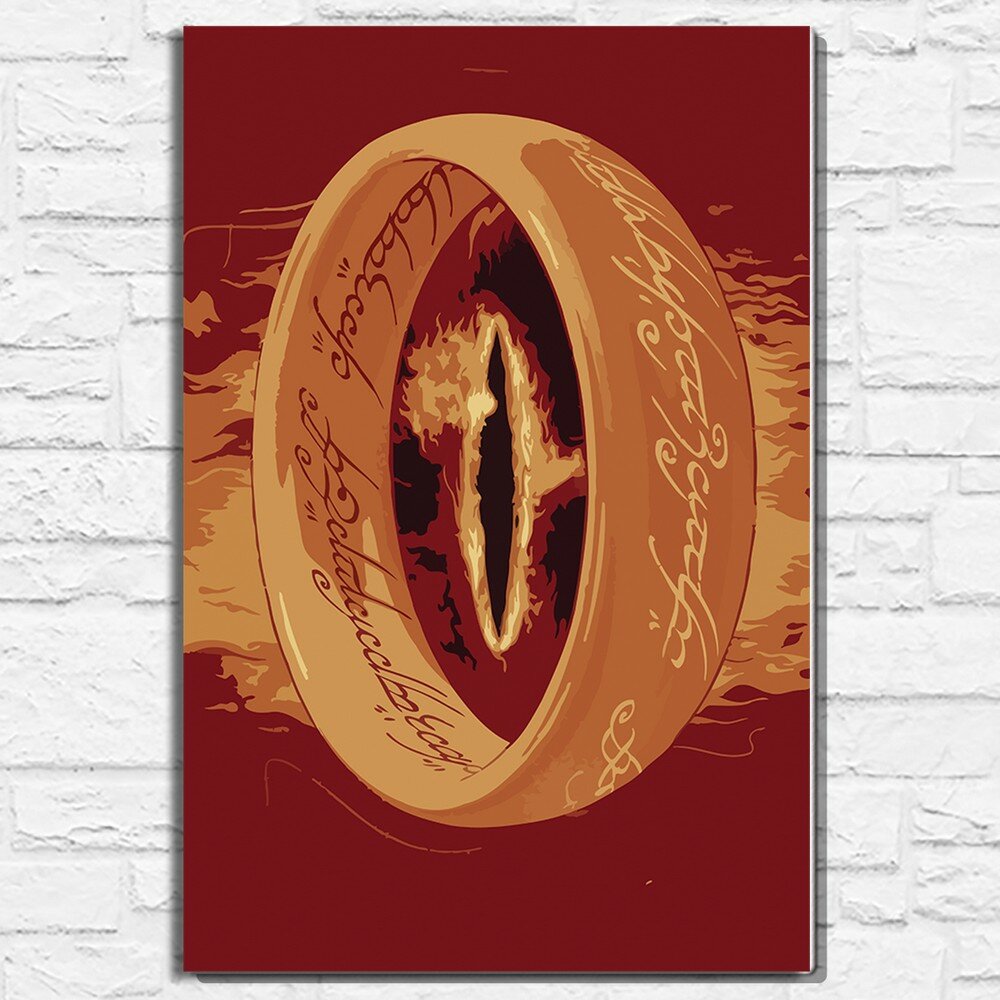 Картина по номерам на холсте фильм Властелин Колец (The lord of the rings, Саурон) - 13690 В 60x40
