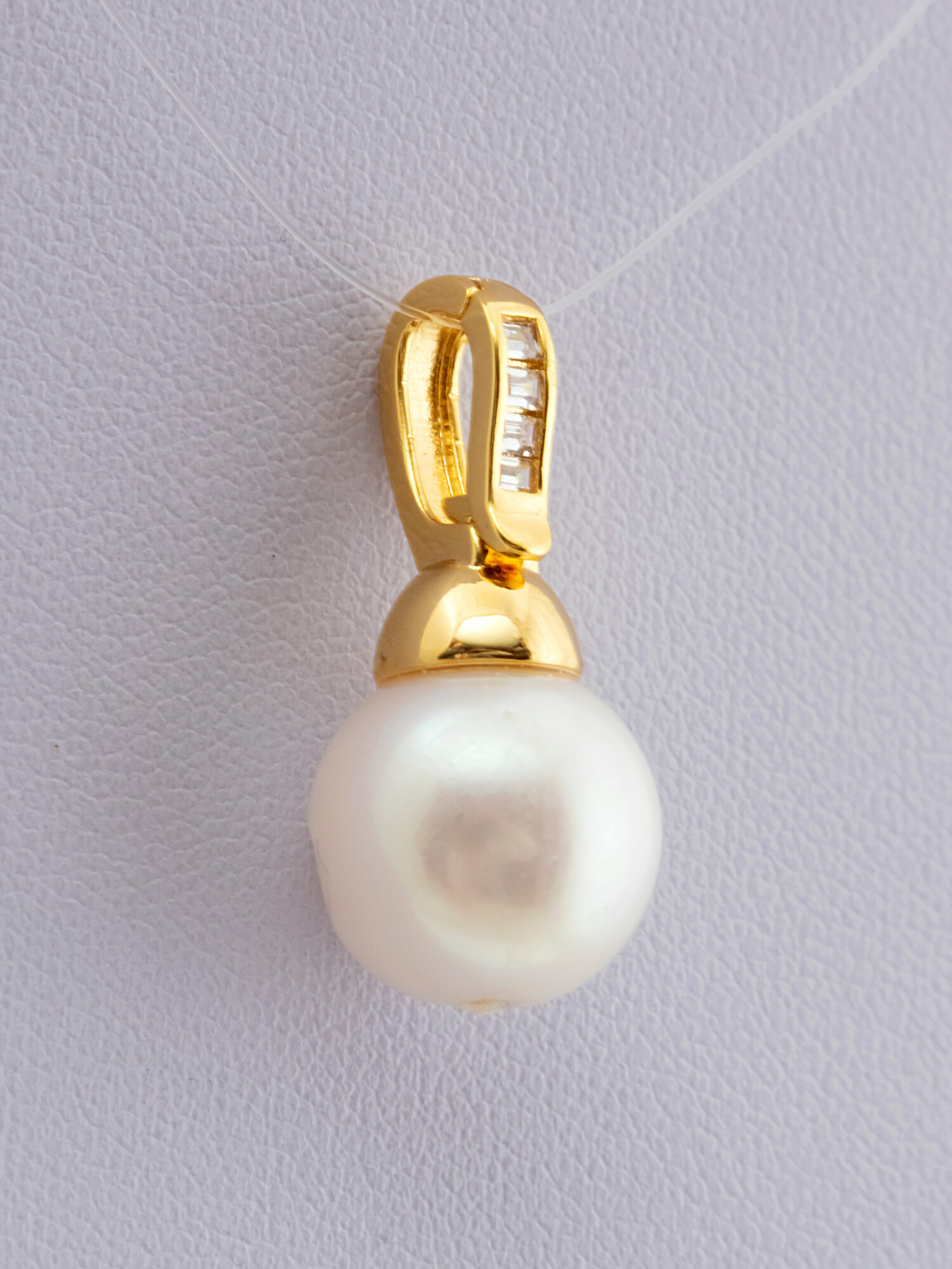 Подвеска, жемчуг пресноводный, жемчуг культивированный