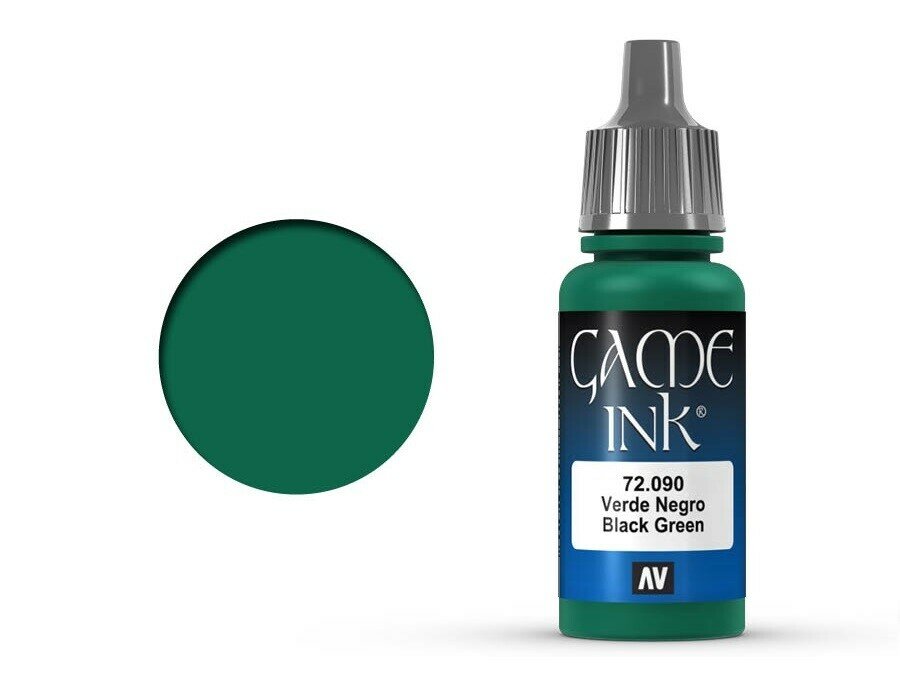 Аксессуар для Warhammer Vallejo Краска Vallejo Game Ink: Black Green Ink 72.090