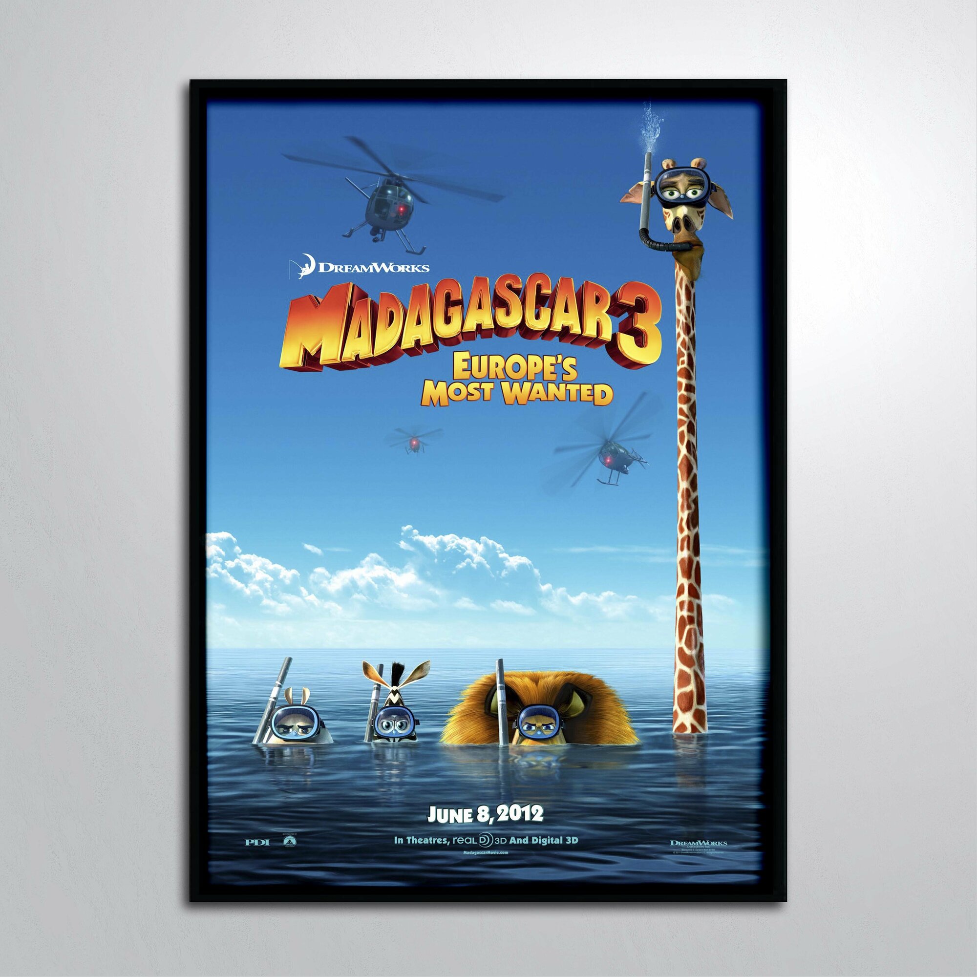 Постер без рамы/Мадагаскар 3 Madagascar 3 Europe's Most Wanted