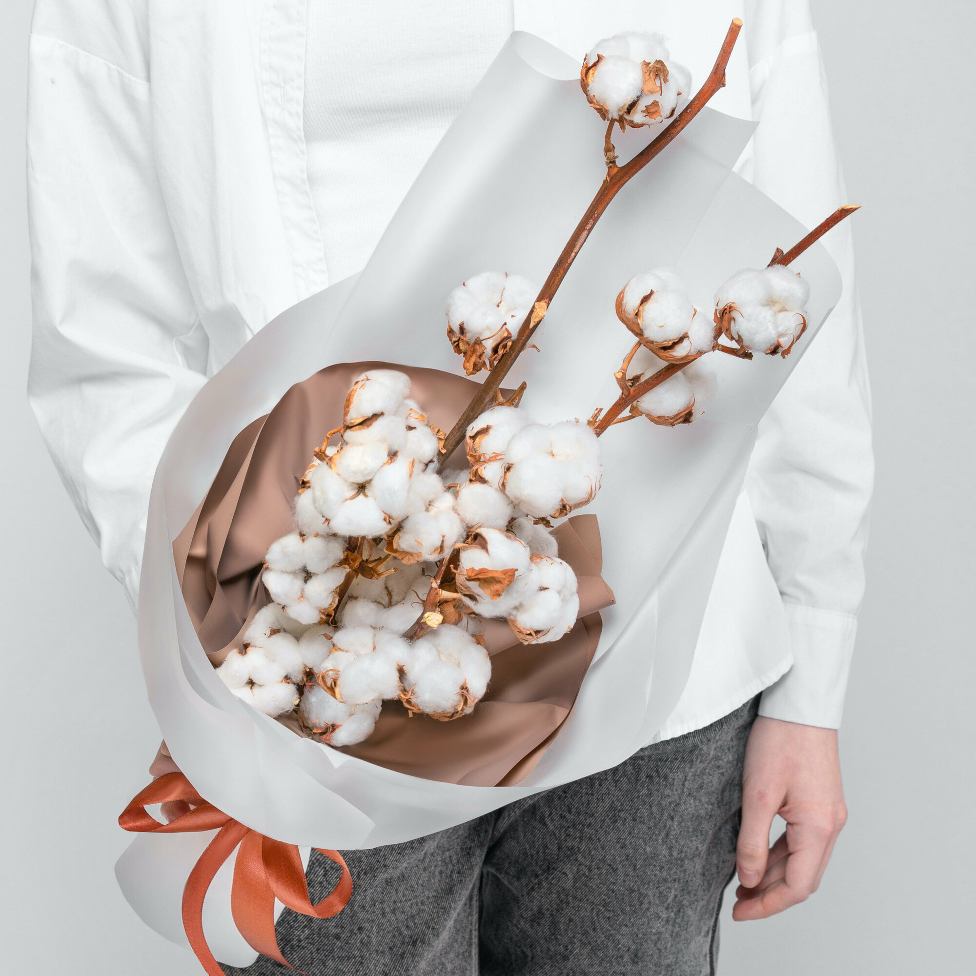 Букет "Ветки Хлопка" сухоцвет