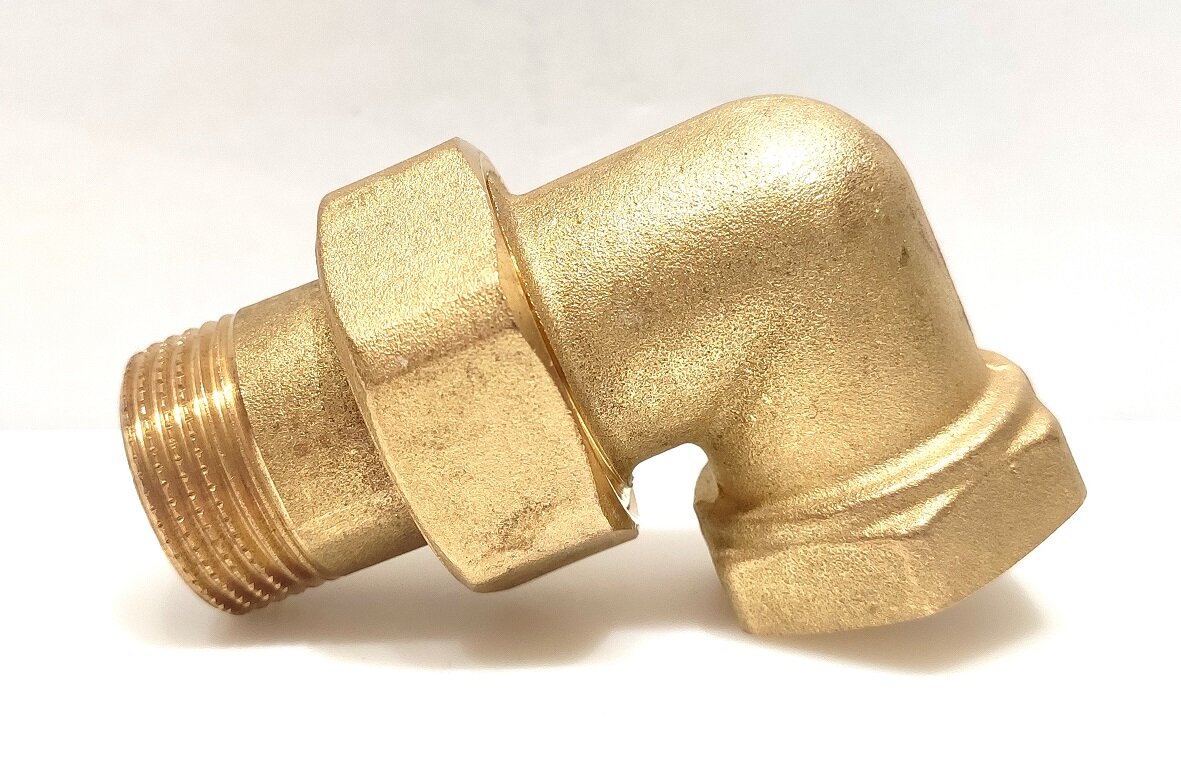 Американка угловая с уплотнительным кольцом 3/4" латунь GF