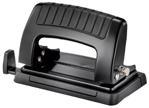 Дырокол Kw-Trio Classic Mini 09065BLACK макс:10лист. металл черный отв:2 с линейкой