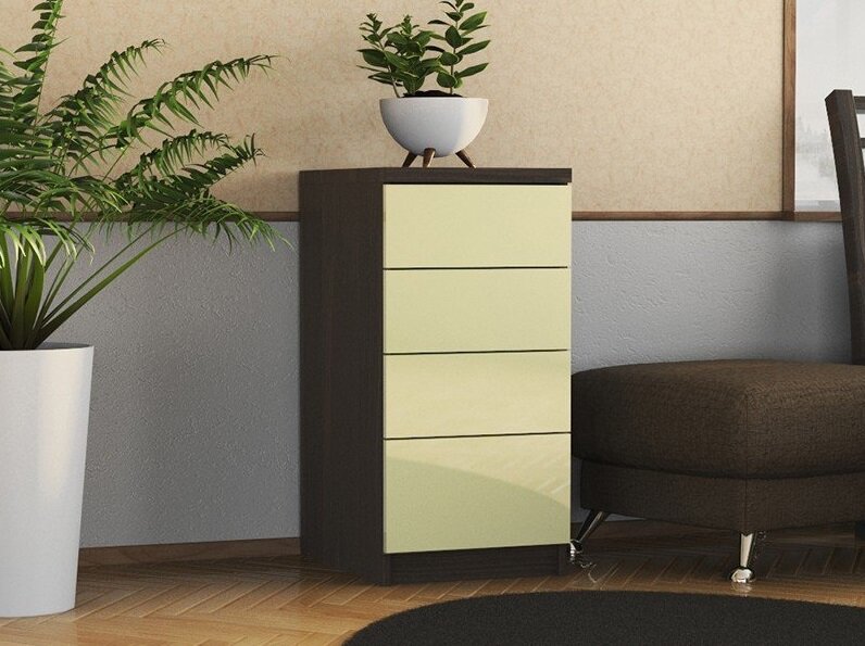 Комод МебельЛэнд24 Шайн - 3 40x50x91 с 4 ящиками