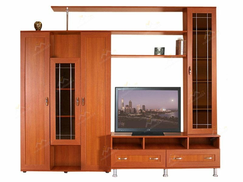 Стенка МебельЛэнд24 Санремо - 14 240x50x210 со шкафом с тумбой