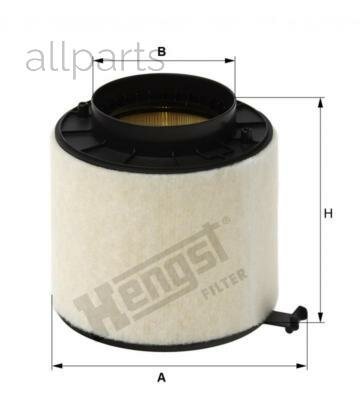 HENGST FILTER E675L01D157 Фильтр воздушный AUDI: A4 07 -, A4 Allroad 09 -, A4 Avant 08 -, A5 07 -, A5 Sportback 09 -, A5 кабрио 09 -, Q5 08-