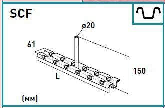Центральный подвес Cablofil SCF, длина 300 мм, для крепления кабельных систем