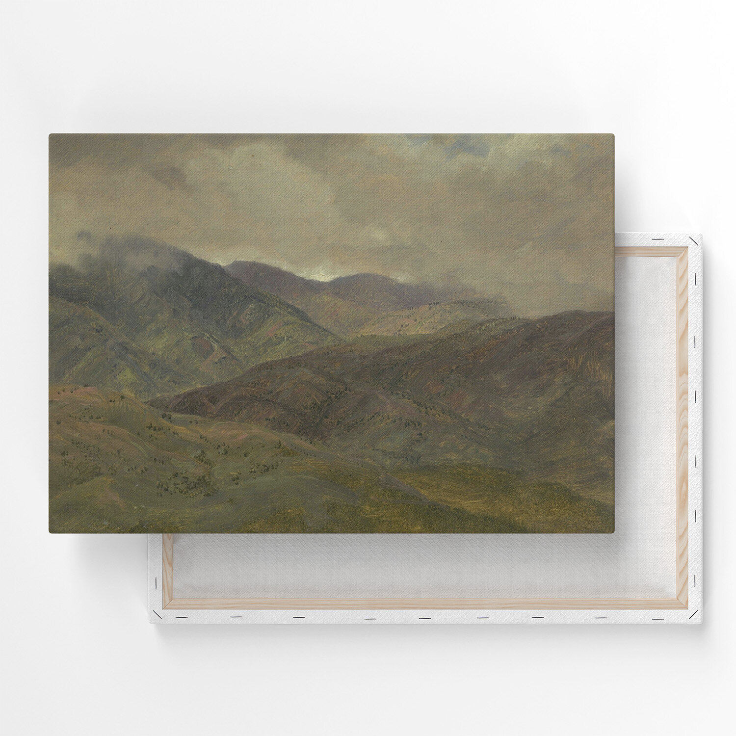 Картина на холсте, репродукция / Фредерик Эдвин Чёрч - Blue Hills and Gray Clouds / Размер 30 x 40 см