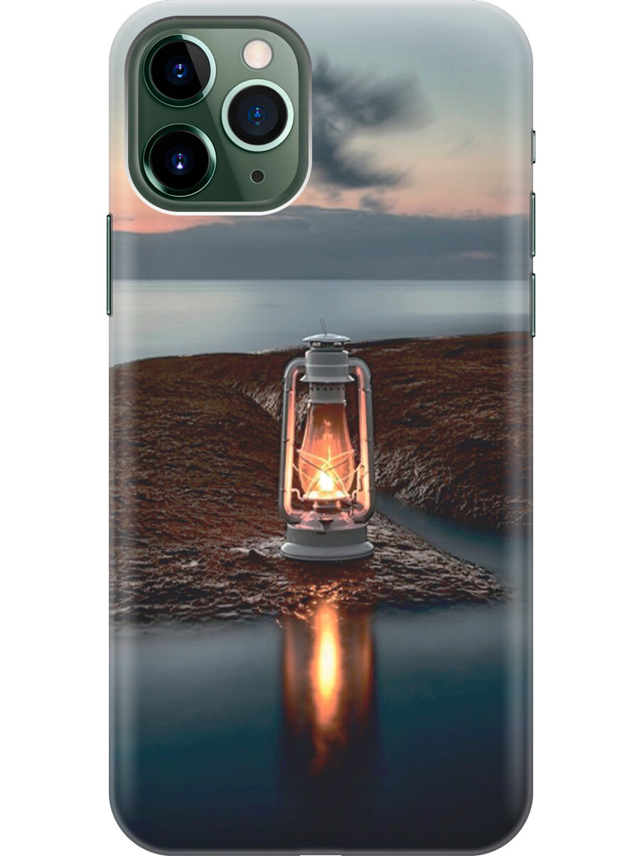 Силиконовый чехол на Apple iPhone 11 Pro Max / Эпл Айфон 11 Про Макс с рисунком "Фонарь на берегу"
