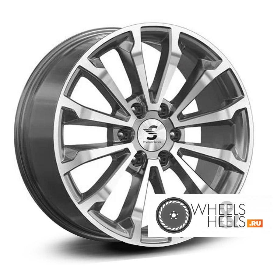 Диск Premium Series КР006 Haval H9 20x8.5 6x139.7 et33 dia75.1 Темно - серый глянцевый с полированной лицевой поверхност